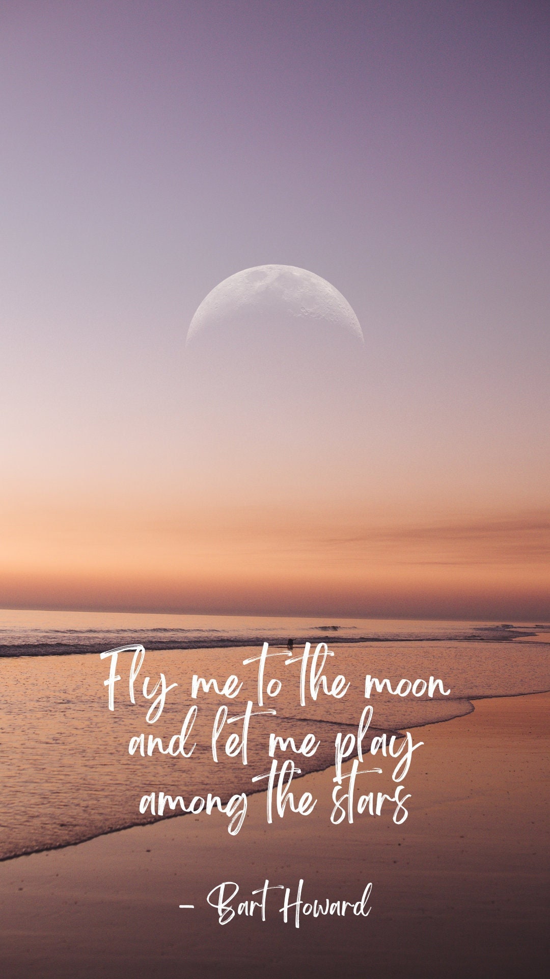 Phone Background Fly Me to the Moon and Let Me Play Among - Etsy
