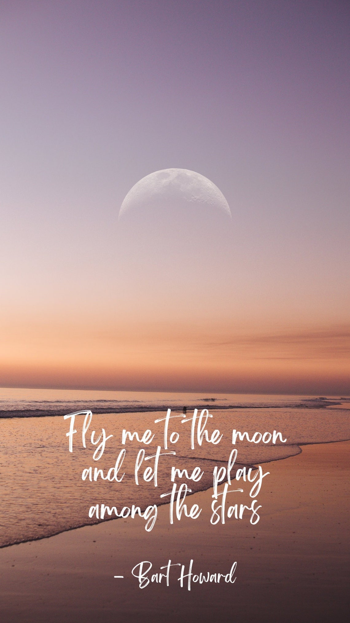Phone Background Fly Me to the Moon and Let Me Play Among - Etsy