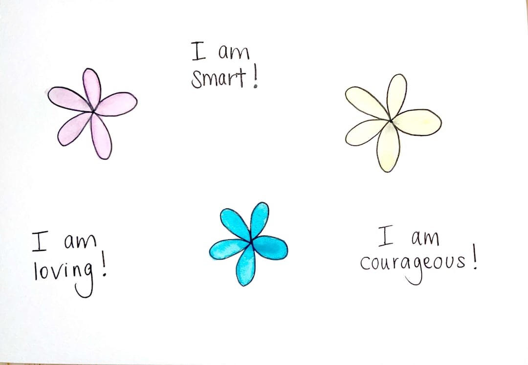 Beautiful Watercolour Affirmations I Am Smart I Am Loving I Am ...