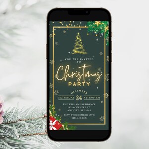 Digital Christmas Party Invitation Holiday Party Invite - Etsy