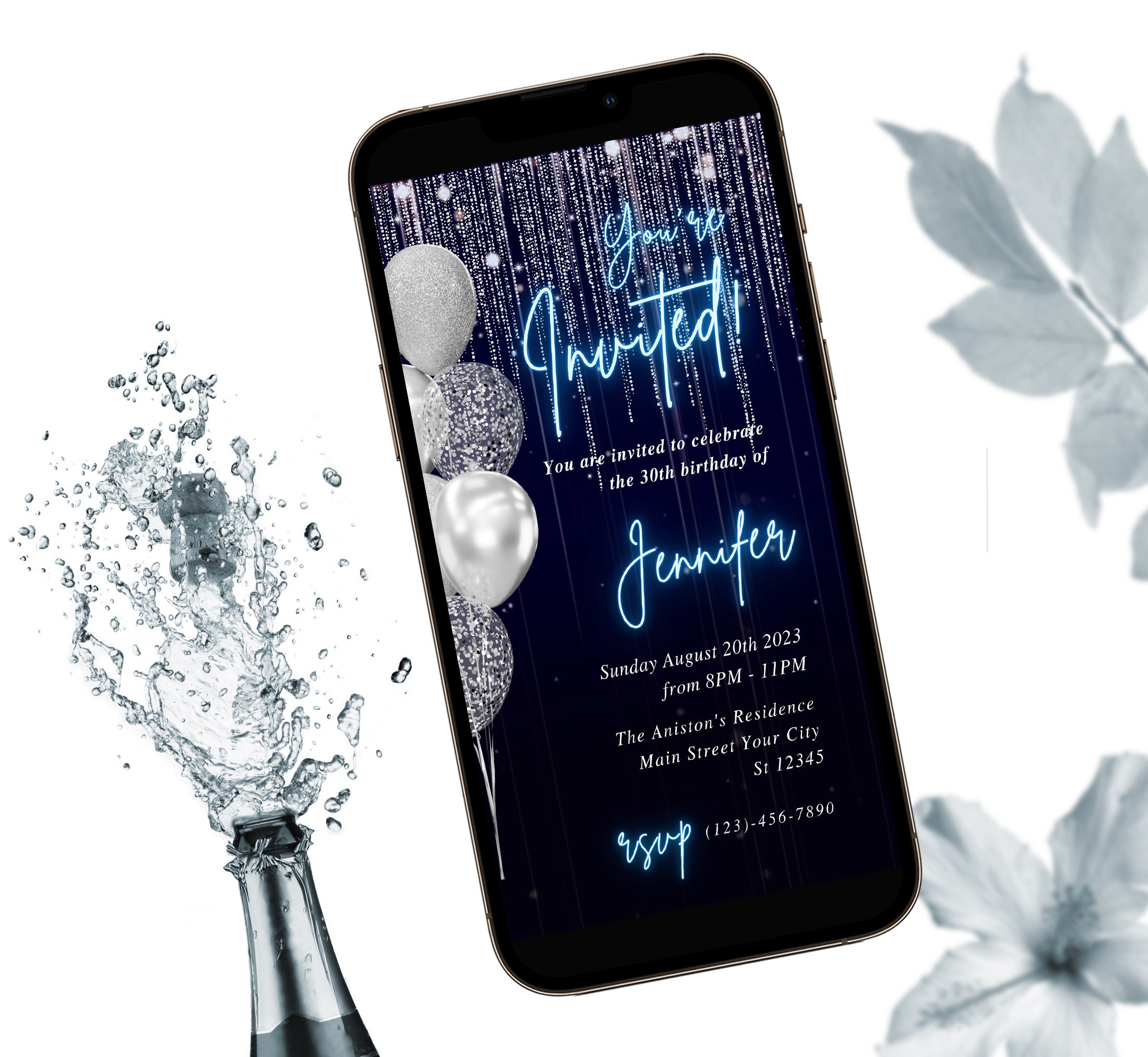 Digital Birthday Party Invitation, Mobile Birthday Party Video ...