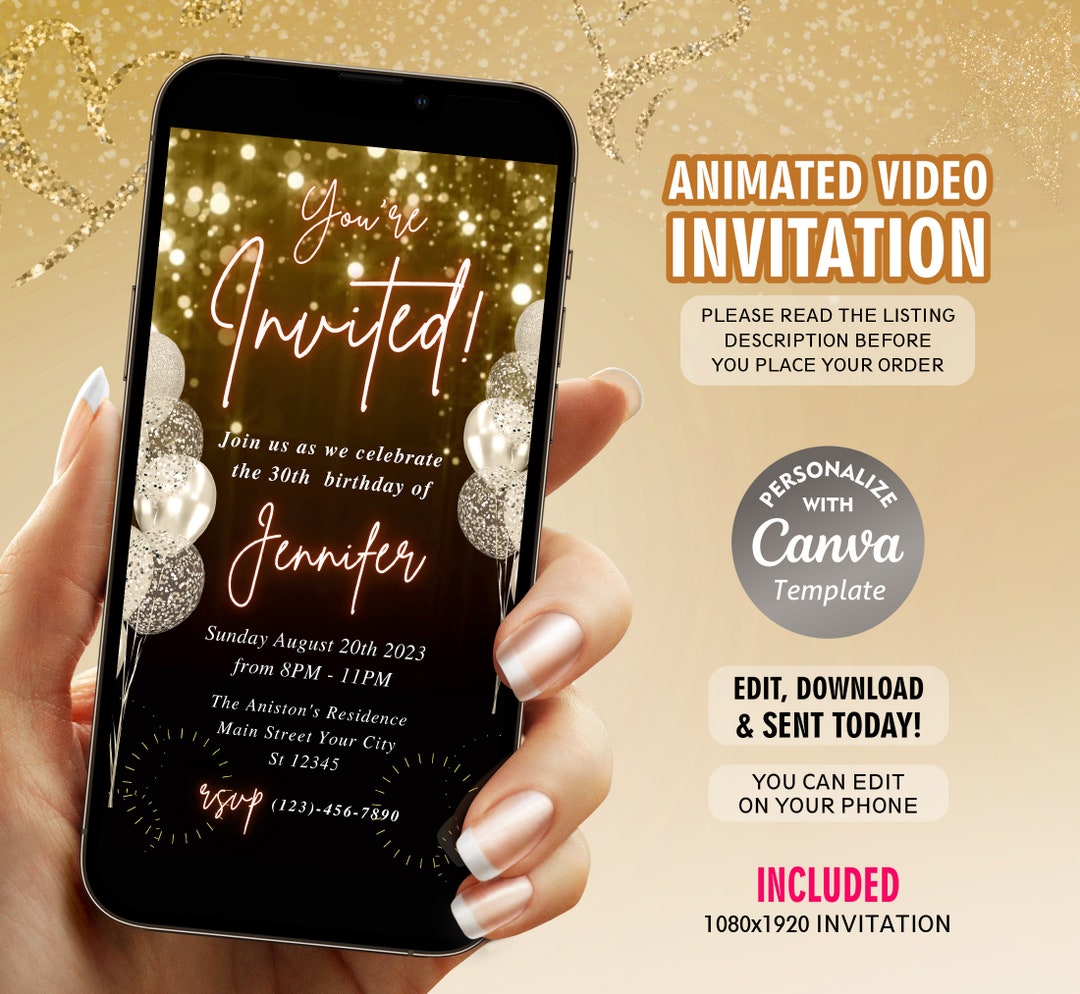 Electronic Birthday Party Invitation, Instant Editable Invite, Dripping ...