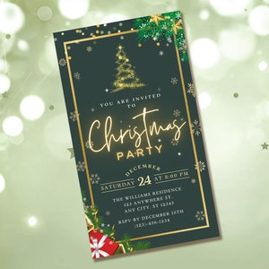 Digital Christmas Party Invitation Holiday Party Invite - Etsy