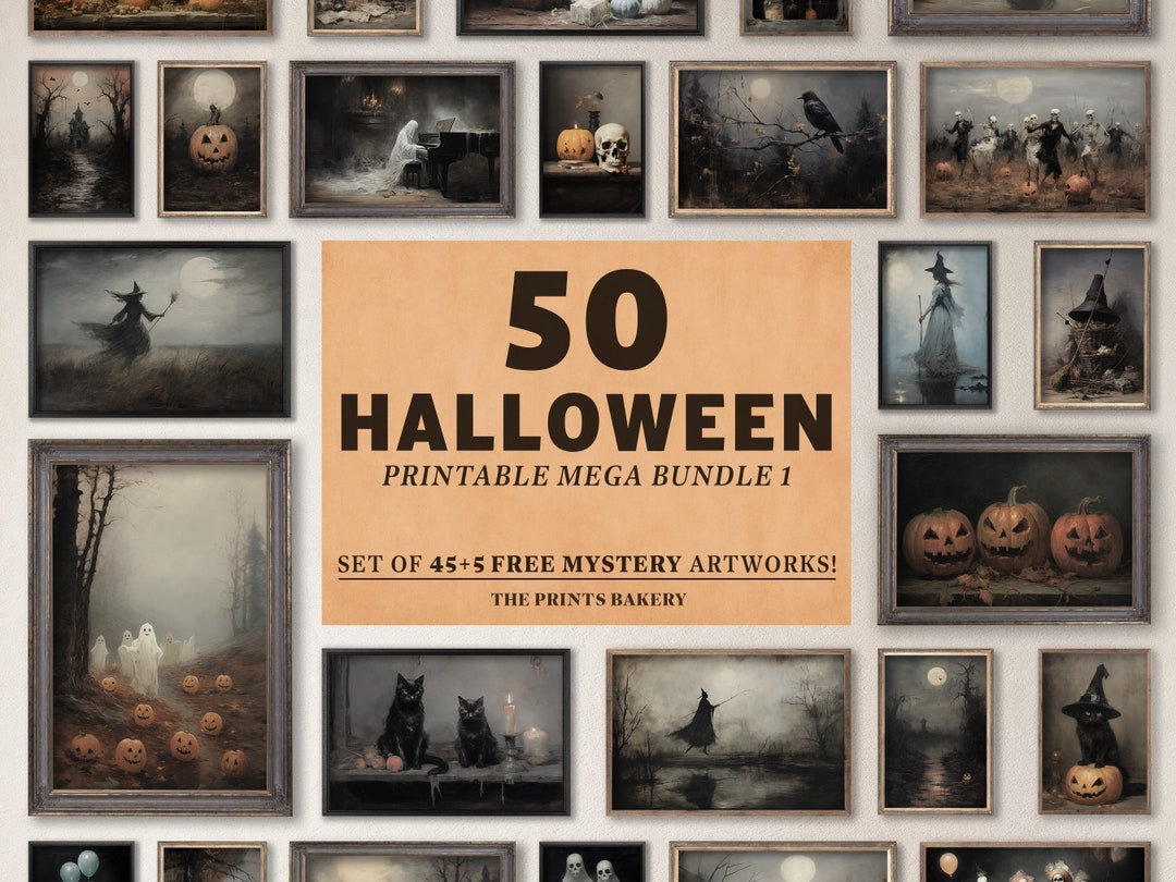 PRINTABLE Halloween 50 Mega Bundle Prints Collection, Halloween Gallery ...