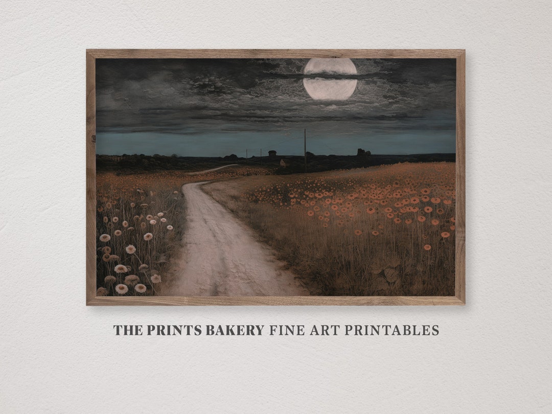 PRINTABLE Halloween Wall Art, Moody Fall Country Landscape, Autumn ...