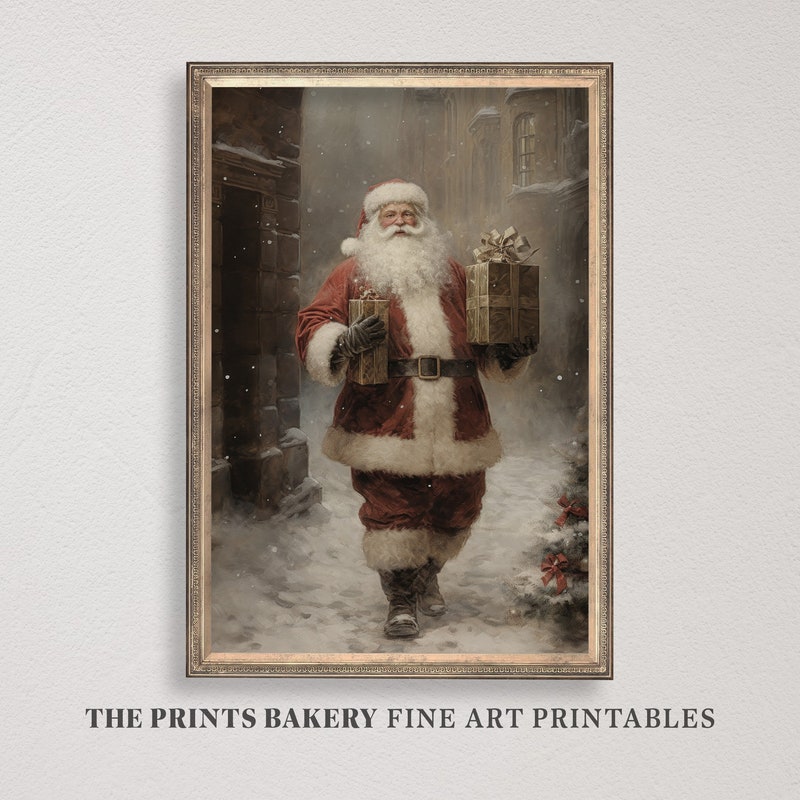 Santa Art Print - Etsy