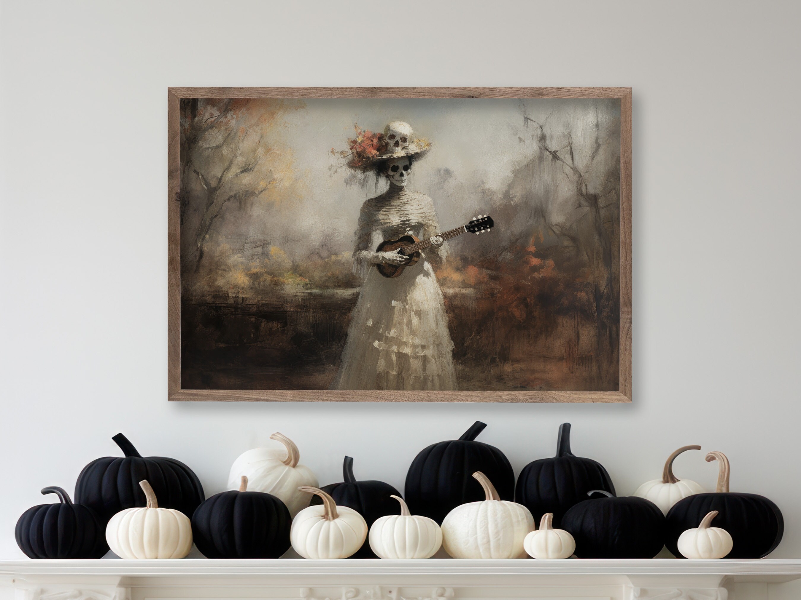 PRINTABLE Halloween Skeleton Mexican Folklore Print, Day of the Dead ...