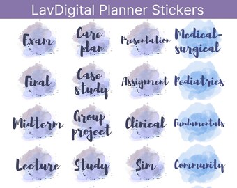 Nursing School DIGITAL Stickers for Digital Planners Student - Etsy