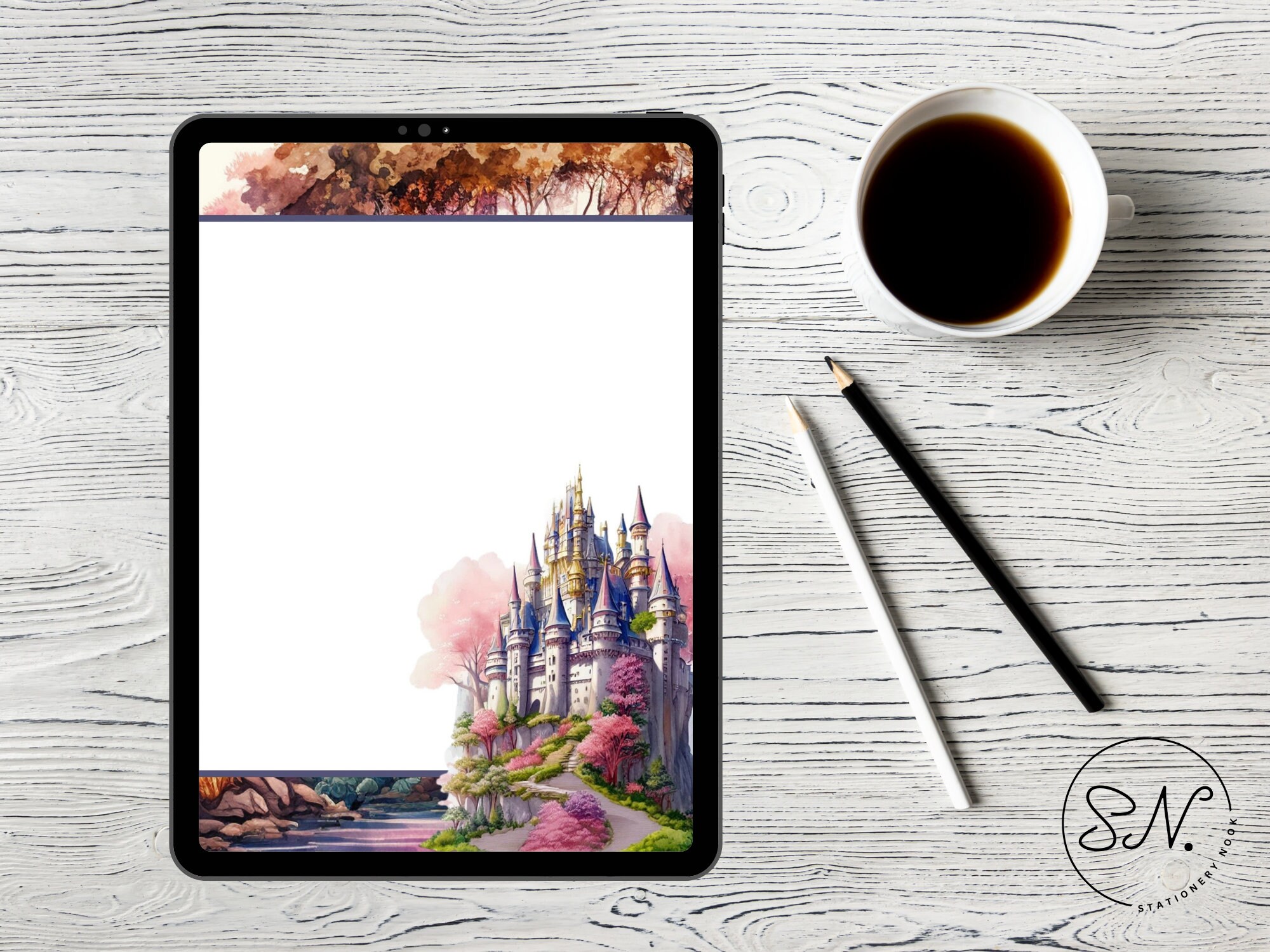 Fairytale Castle Stationery, Letter Writing, Lined & Unlined Note Paper ...