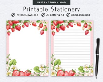 Stationery Set, Dessert Theme, Letter Writing Paper, Digital Note ...
