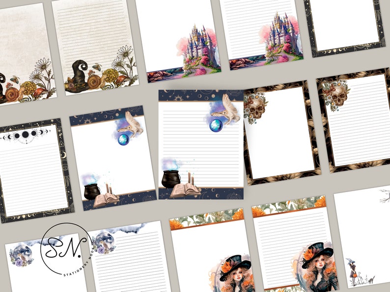 Fairytale Castle Stationery, Letter Writing, Lined & Unlined Note Paper ...