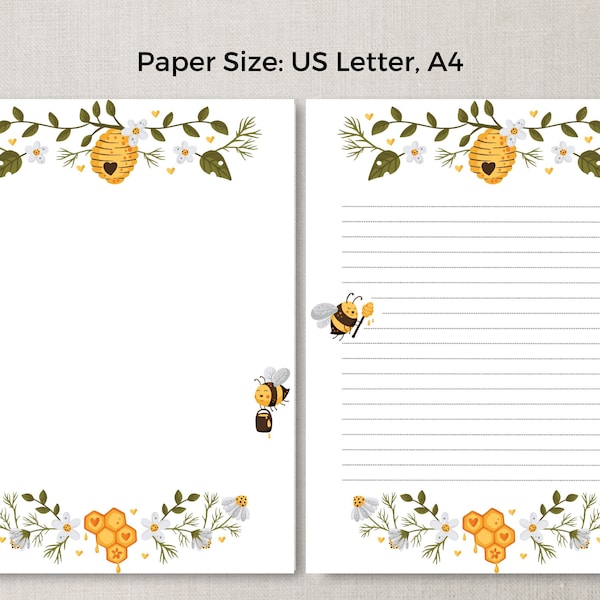 Lined Printable Paper - Etsy