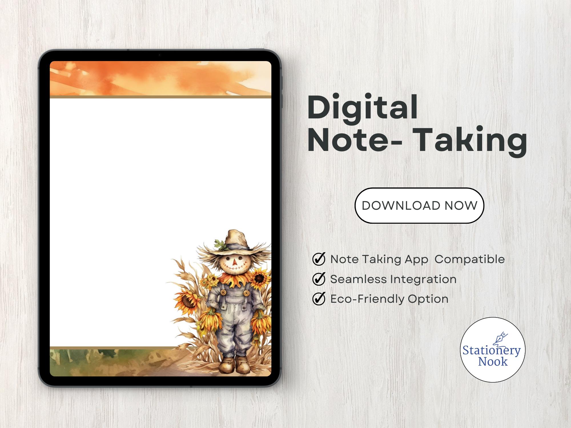 Stationery Set, Cute Scarecrow, Letter Writing Set, Watercolor Design ...