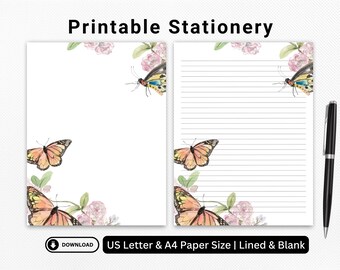 Stationery Set, Cute Cats, Letter Writing Paper, Watercolor Design ...