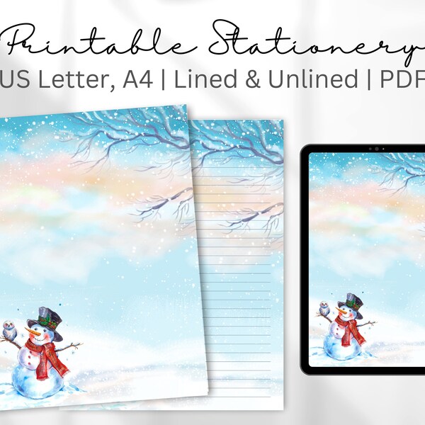 Christmas Printable Stationery - Etsy