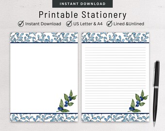 Stationery Set, Dessert Theme, Letter Writing Paper, Digital Note ...