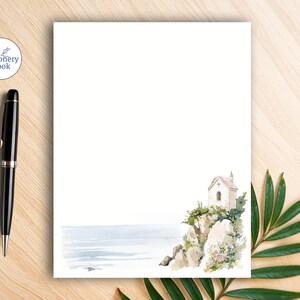 Writing Paper, Ocean Cliff, Landscape Stationery, Lined & Unlined Note ...