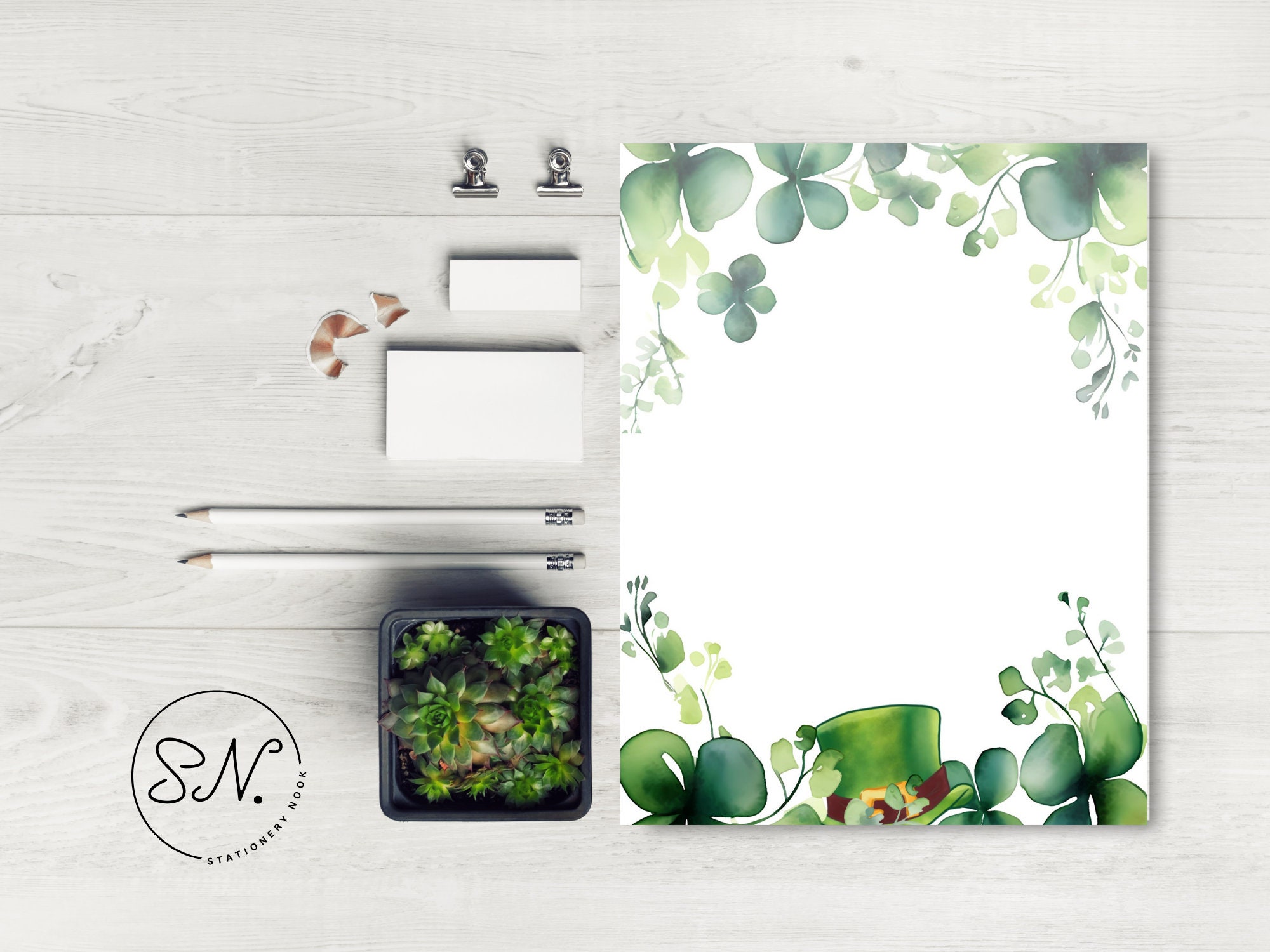 St. Patrick's Day Stationery Leprechaun Hat Letter Writing Leprechaun ...