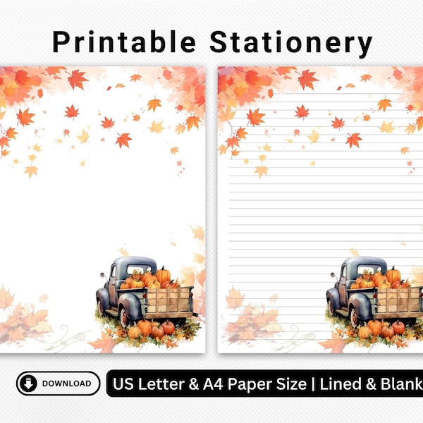 Fall Printable Stationery - Etsy