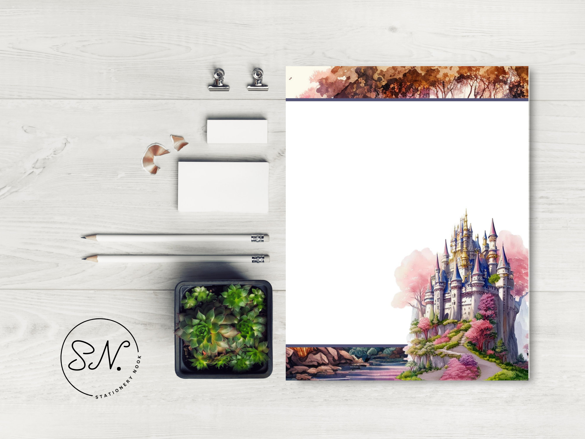Fairytale Castle Stationery, Letter Writing, Lined & Unlined Note Paper ...