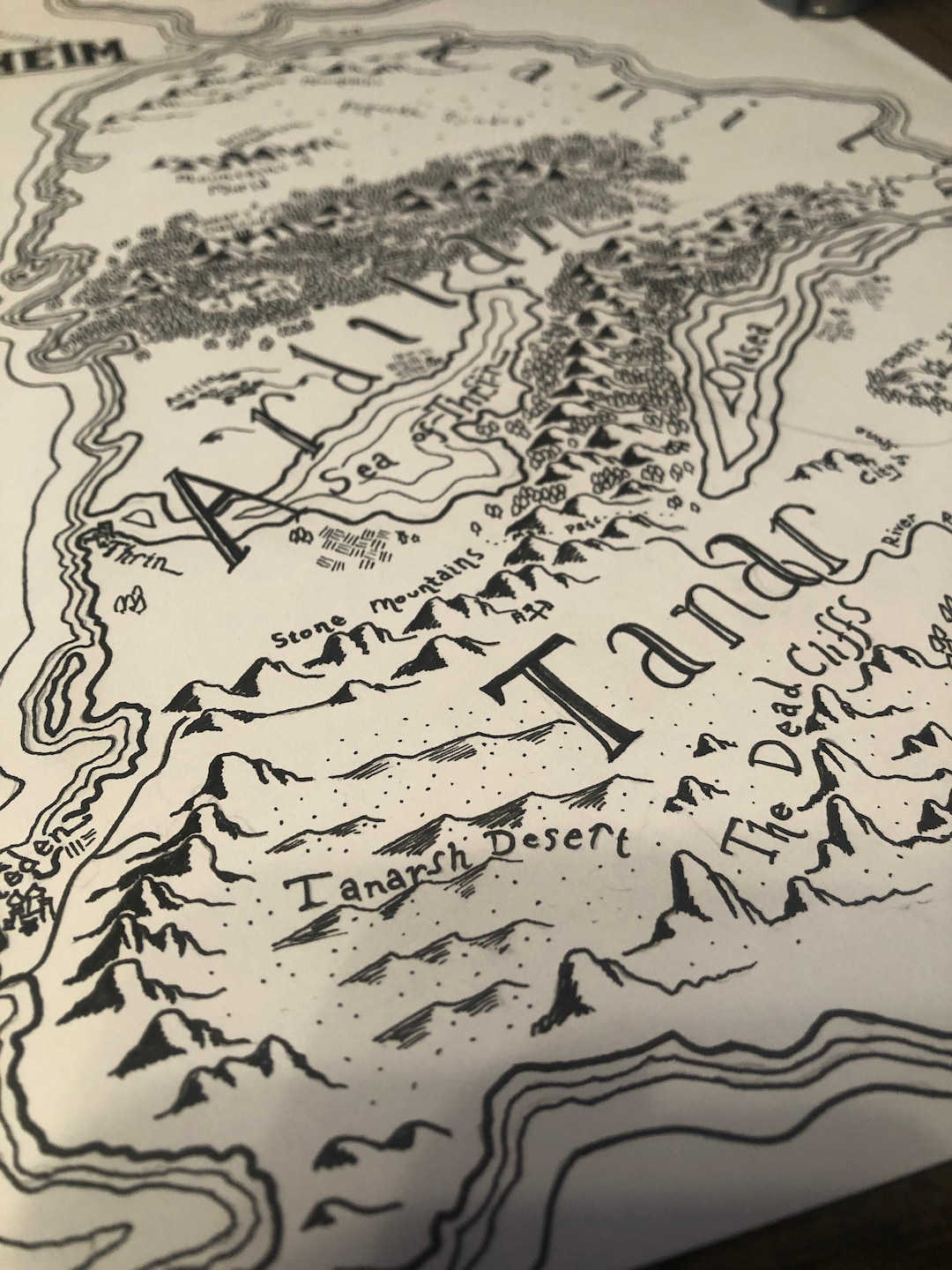 Custom Hand Drawn Fantasy Map for RPG Dungeons and Dragons - Etsy