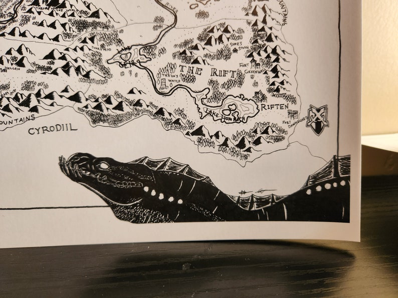 Map of Skyrim, Hand Drawn - Etsy
