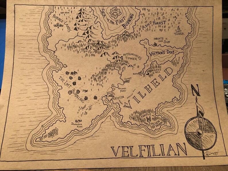 Custom Hand Drawn Fantasy Map for RPG, Dungeons and Dragons dnd Novel ...