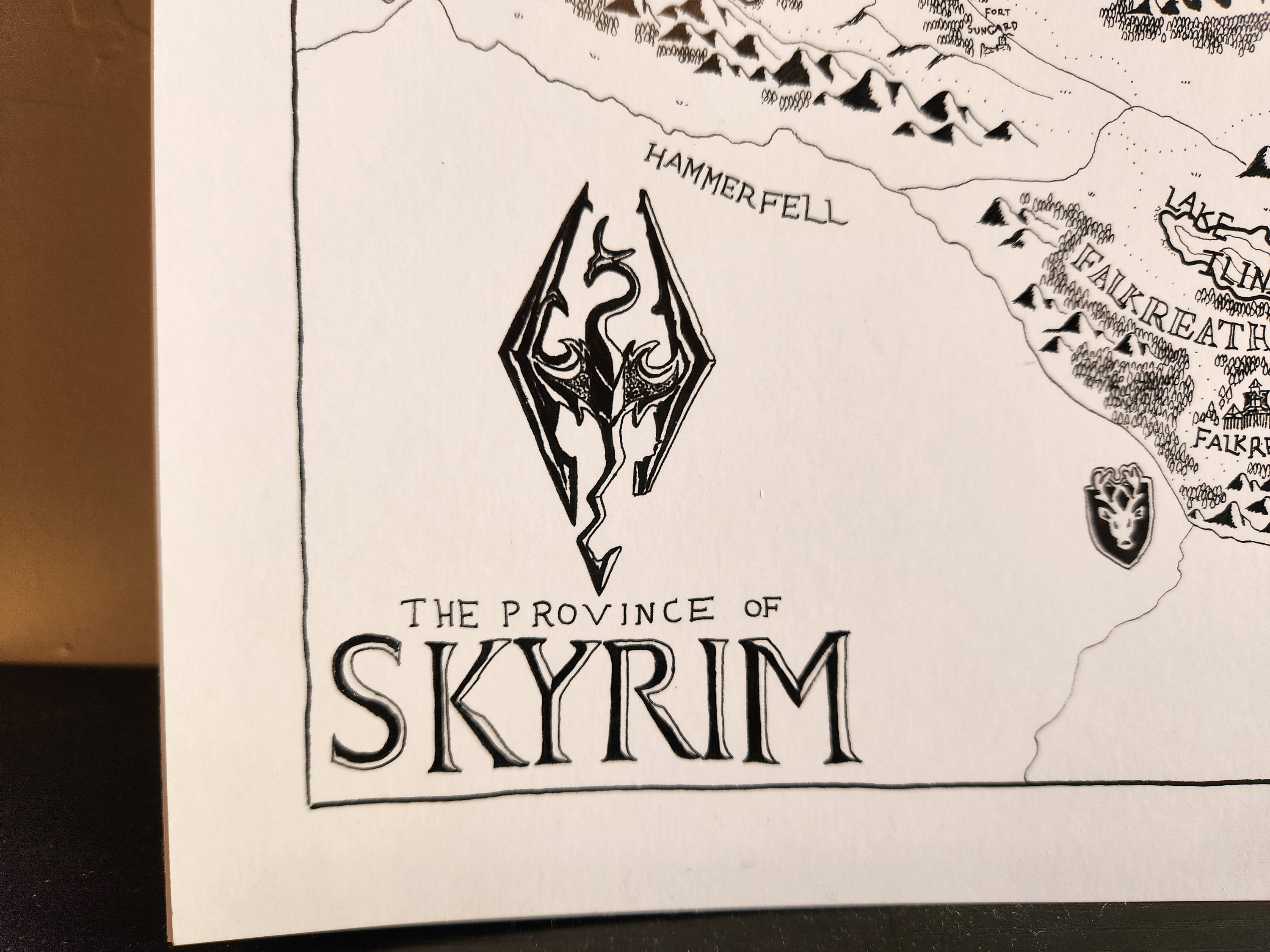 Map of Skyrim, Hand Drawn - Etsy