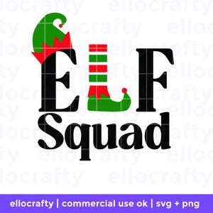 Elf Squad Svg, Elf Svg, Santa's Little Helpers Svg, Santa's Little ...