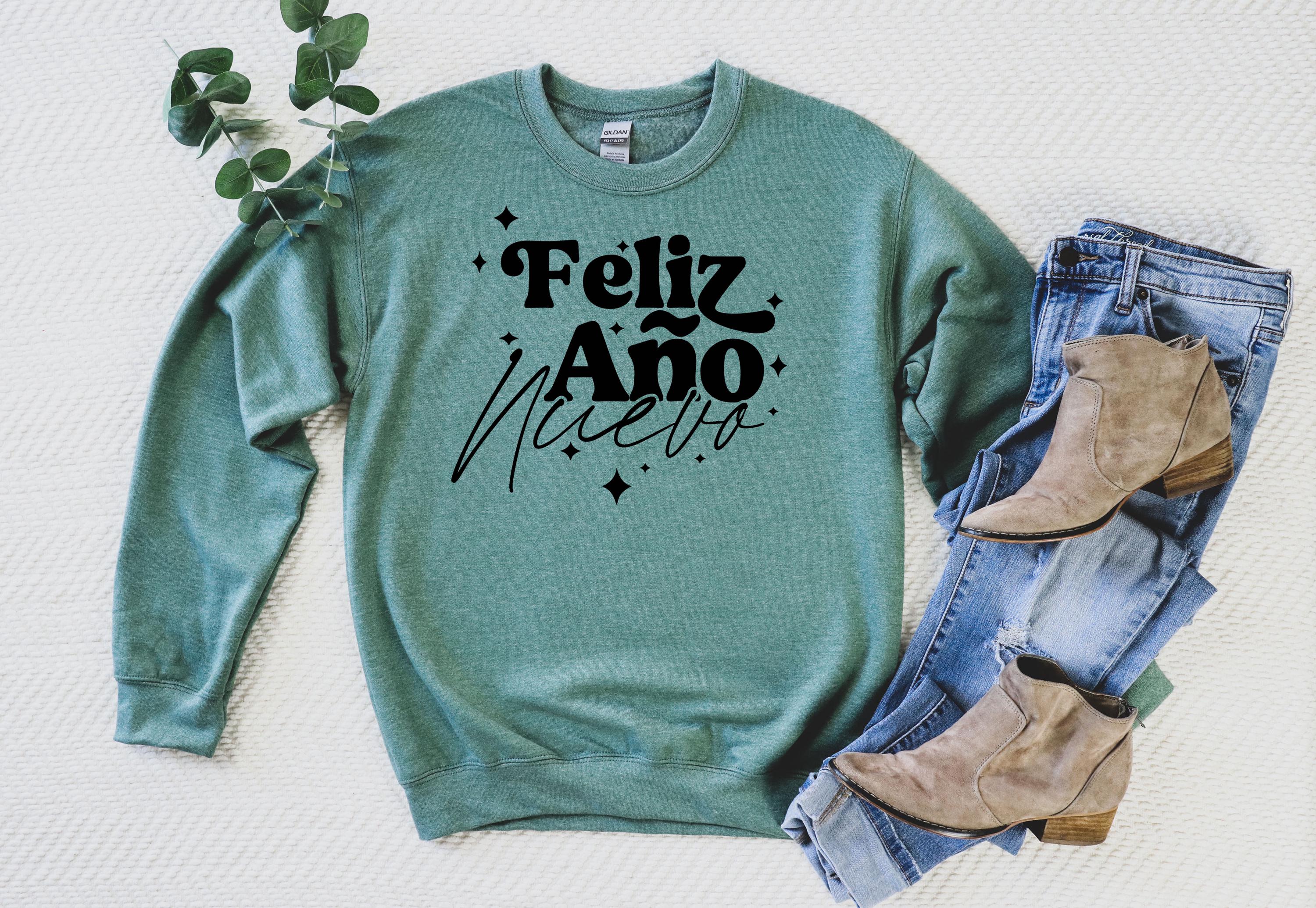 Feliz Ano Nuevo SVG, Spanish Happy New Year Design, Ano Nuevo SVG Cut ...