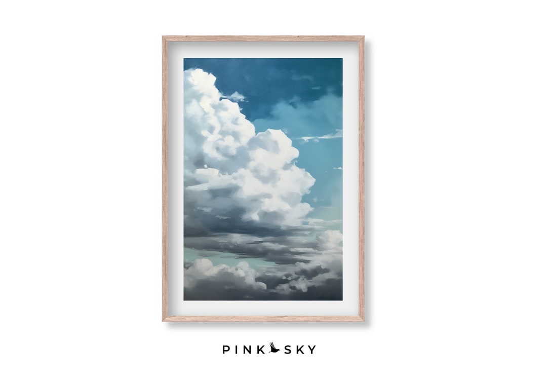 Cloud Art: Blue Sky, Silver Lining | Stormy Cloudy Skies in Muted Grey ...