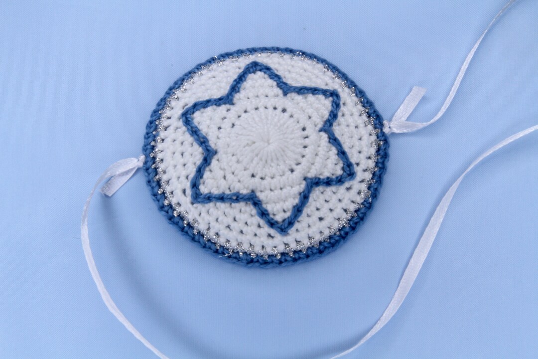 Crochet Star of David Baby Kippah Bris Milah Brit Milah - Etsy