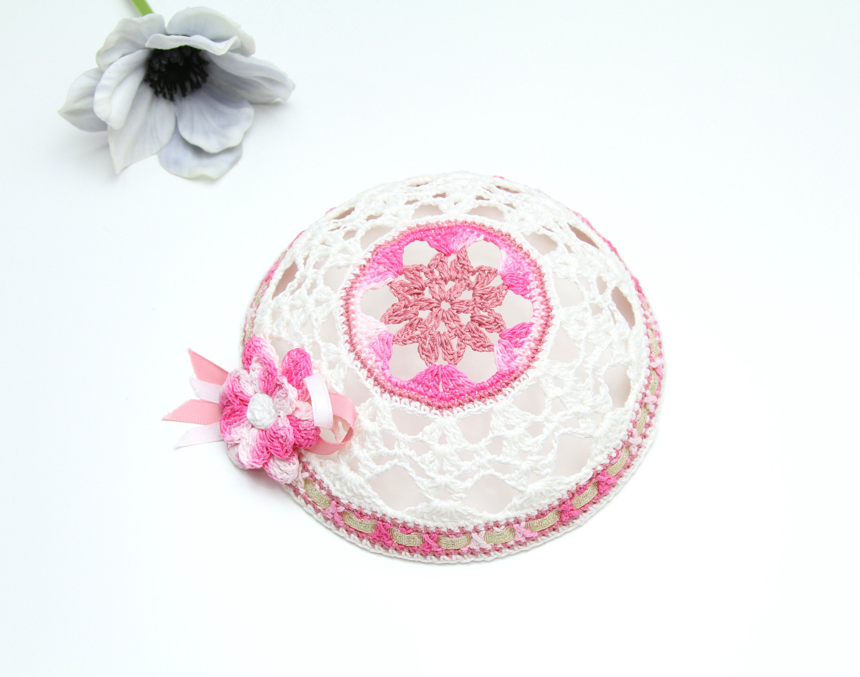 Crochet Women's Kippah • Ladies Kippah • Jewish Wedding • Bat Mitzvah ...
