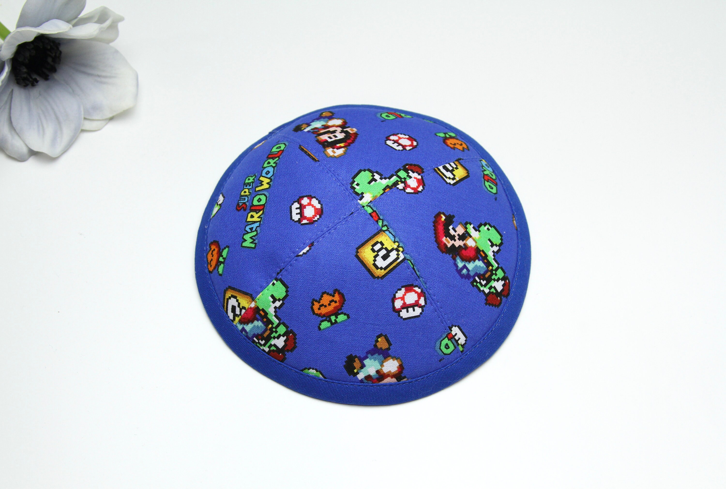 Kid's Kippah • Super Mario World Blue Kippah • Yarmulke - Etsy