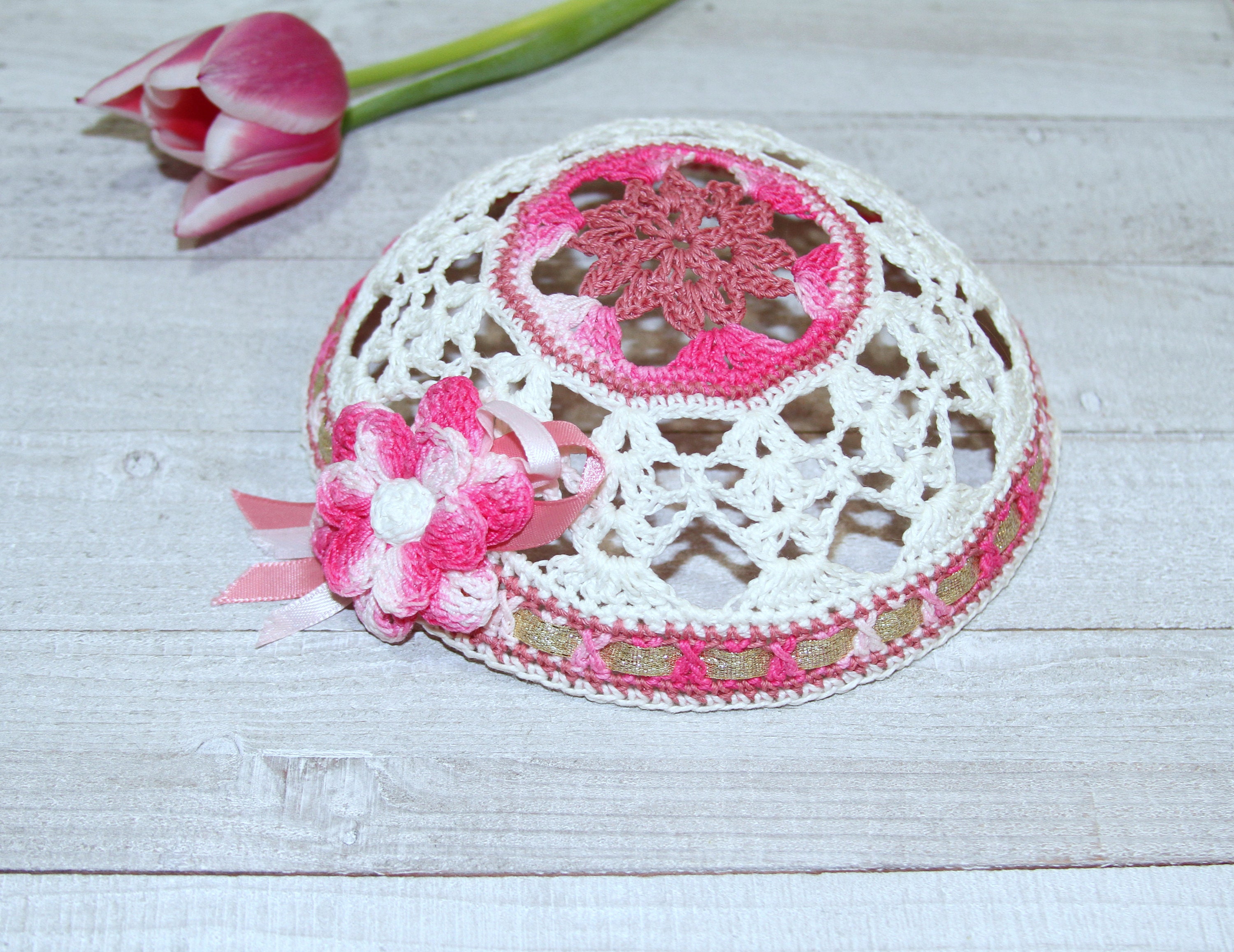 Crochet Women's Kippah • Ladies Kippah • Jewish Wedding • Bat Mitzvah ...