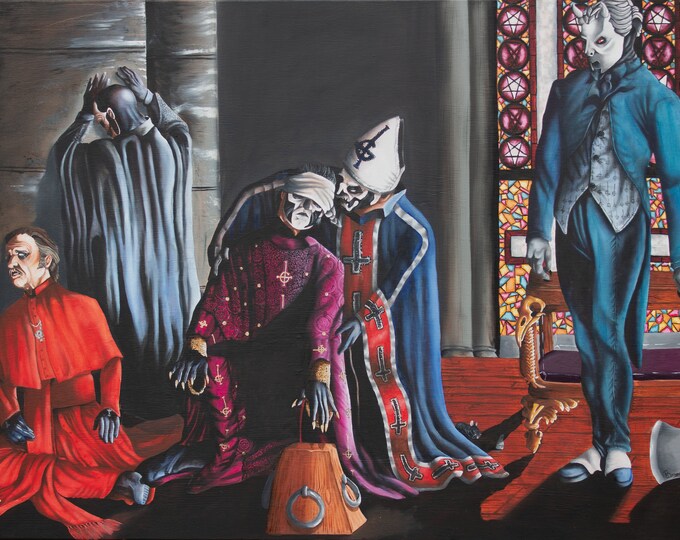 Papa Emeritus Ghost Band Art Print: Cardinal's Promotion Day - Etsy