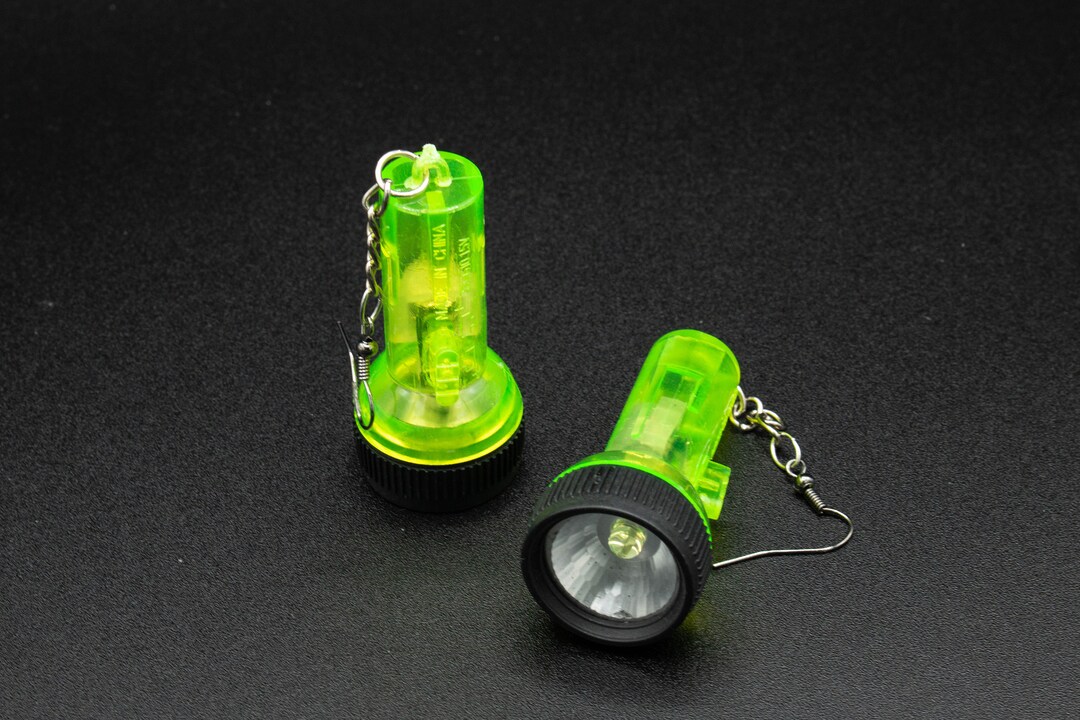 Flashlight Novelty Earrings Functional (1.5-2 Inch Lights) - Etsy
