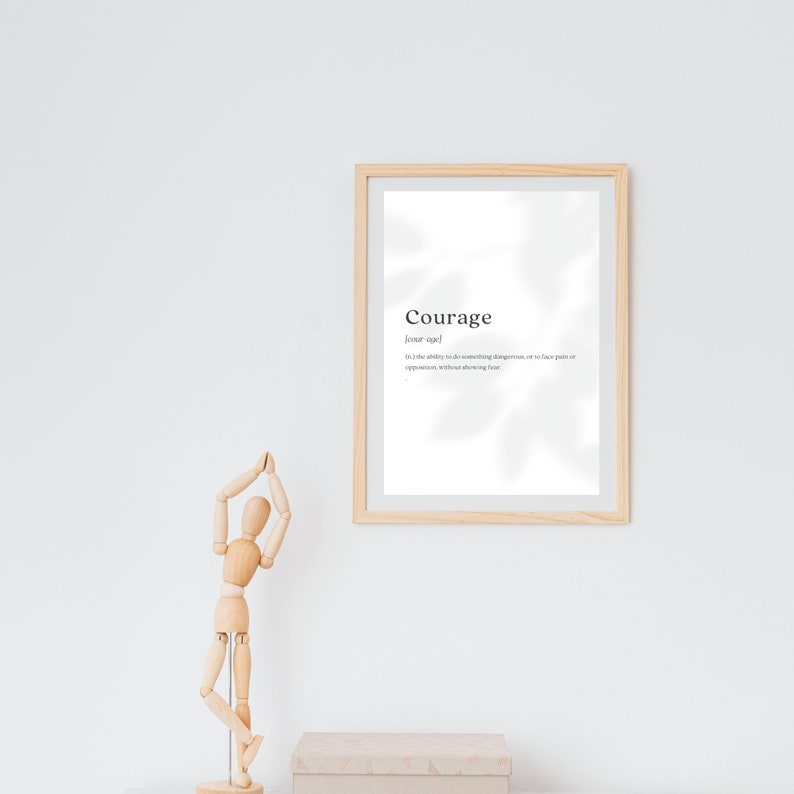 Definition | Courage | Printable Poster | INSTANT DOWNLOAD - Etsy