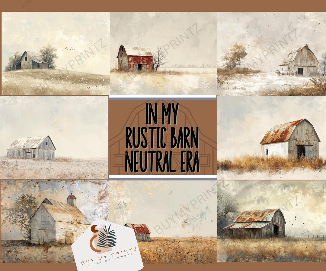 In My Rustic & Rural Neutral Farm Era Digital Backdrops, 20 Farm ...