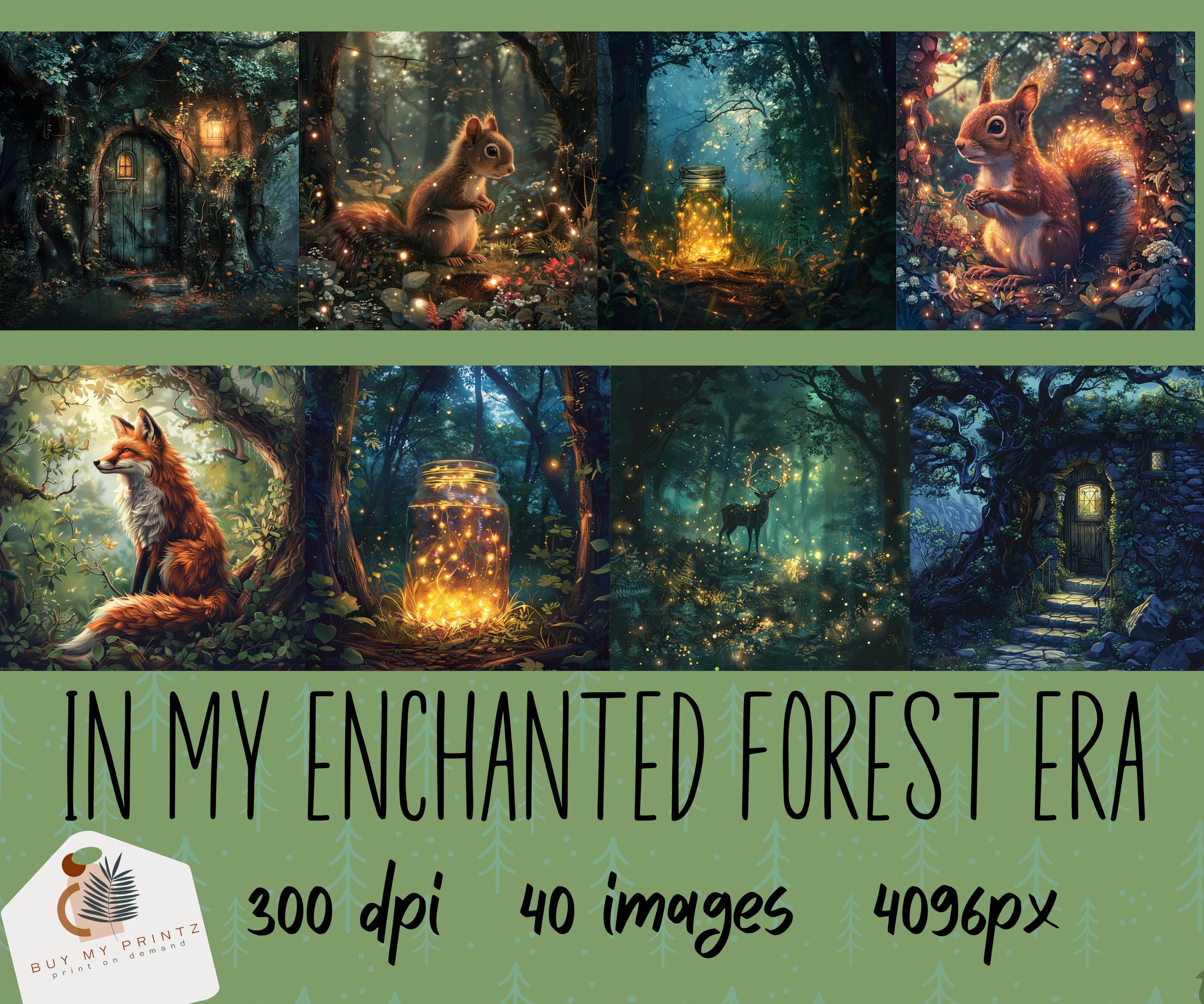 In My Enchanted Forest Era Sheets, Printable Fantasy Digital Paper ...