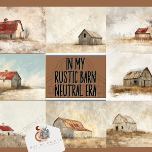 In My Rustic & Rural Neutral Farm Era Digital Backdrops, 20 Farm ...