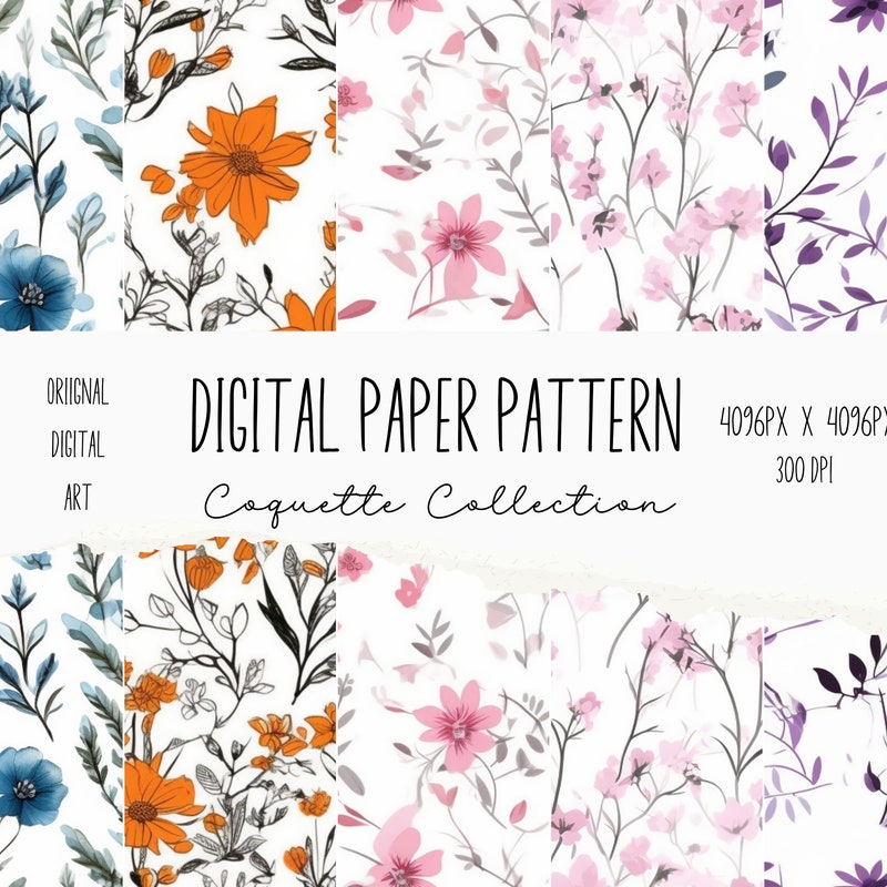 Coquette Floral Wallpaper - Etsy