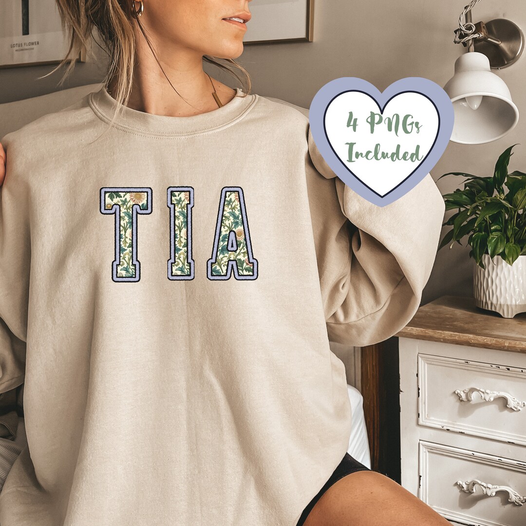 Tia Floral Print PNG Design, William Morris Inspired Faux Embroidery ...