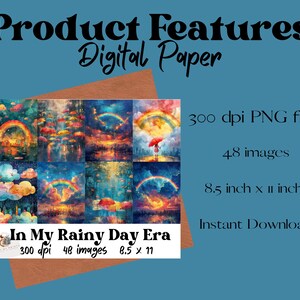 48 in My Rainy Day Whimsical Era Printable Paper, Mixed Media ...