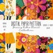 Retro Floral Digital Paper Set, Retro 70s Wildflowers Pattern, 70s ...