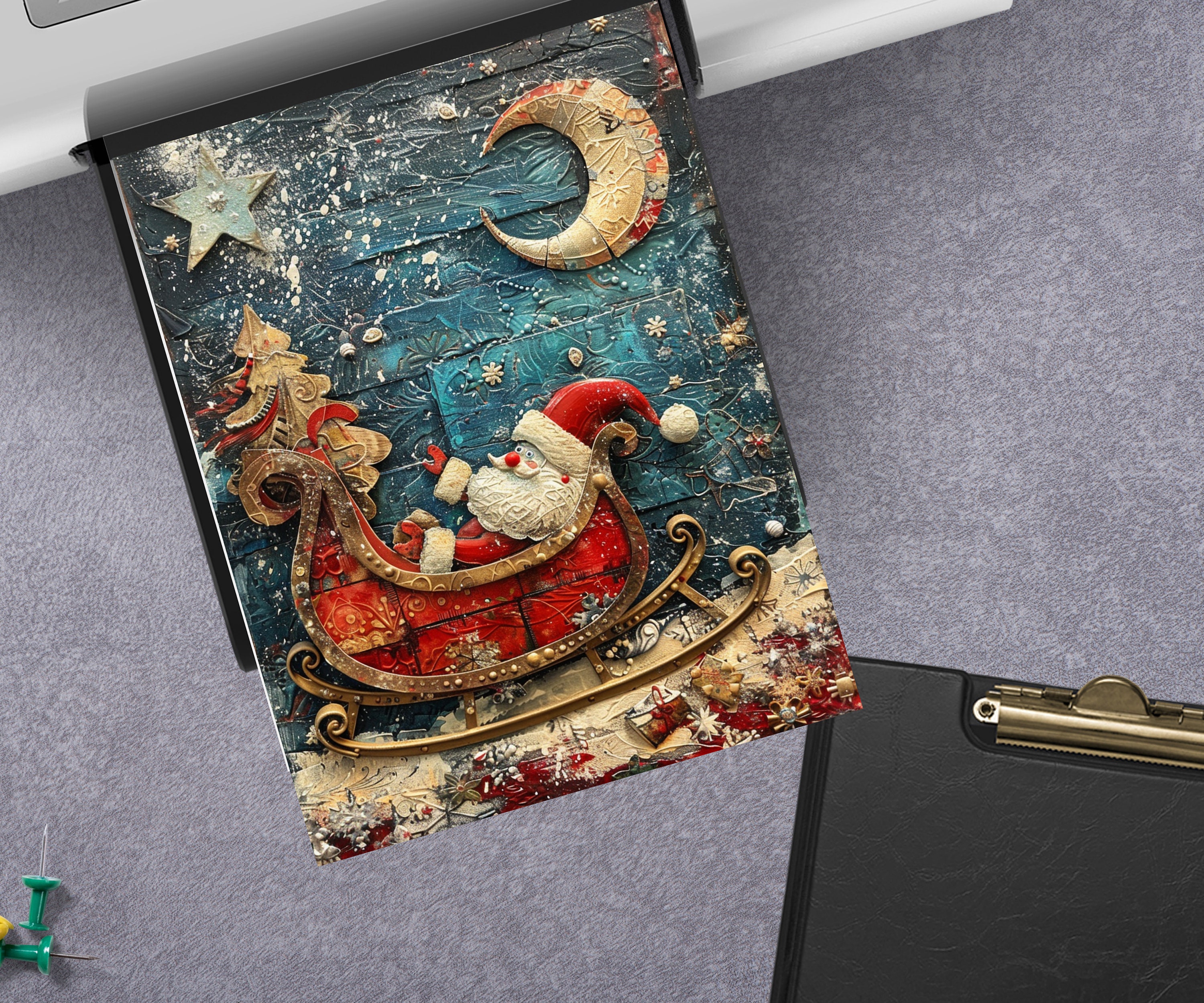 In My Whimsical Christmas Era Digital Paper, Xmas Floral Pattern PNG ...