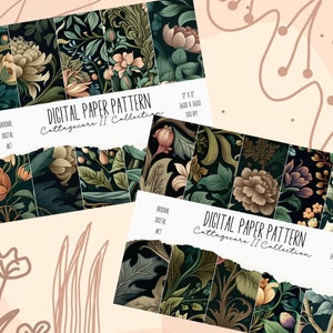 Cottagecore BUNDLE Digital Paper Set, 60 Forestcore Botanical Floral ...