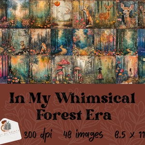 48 in My Whimsical Forest Era Digital Papers, Enchanted Forest Instant ...