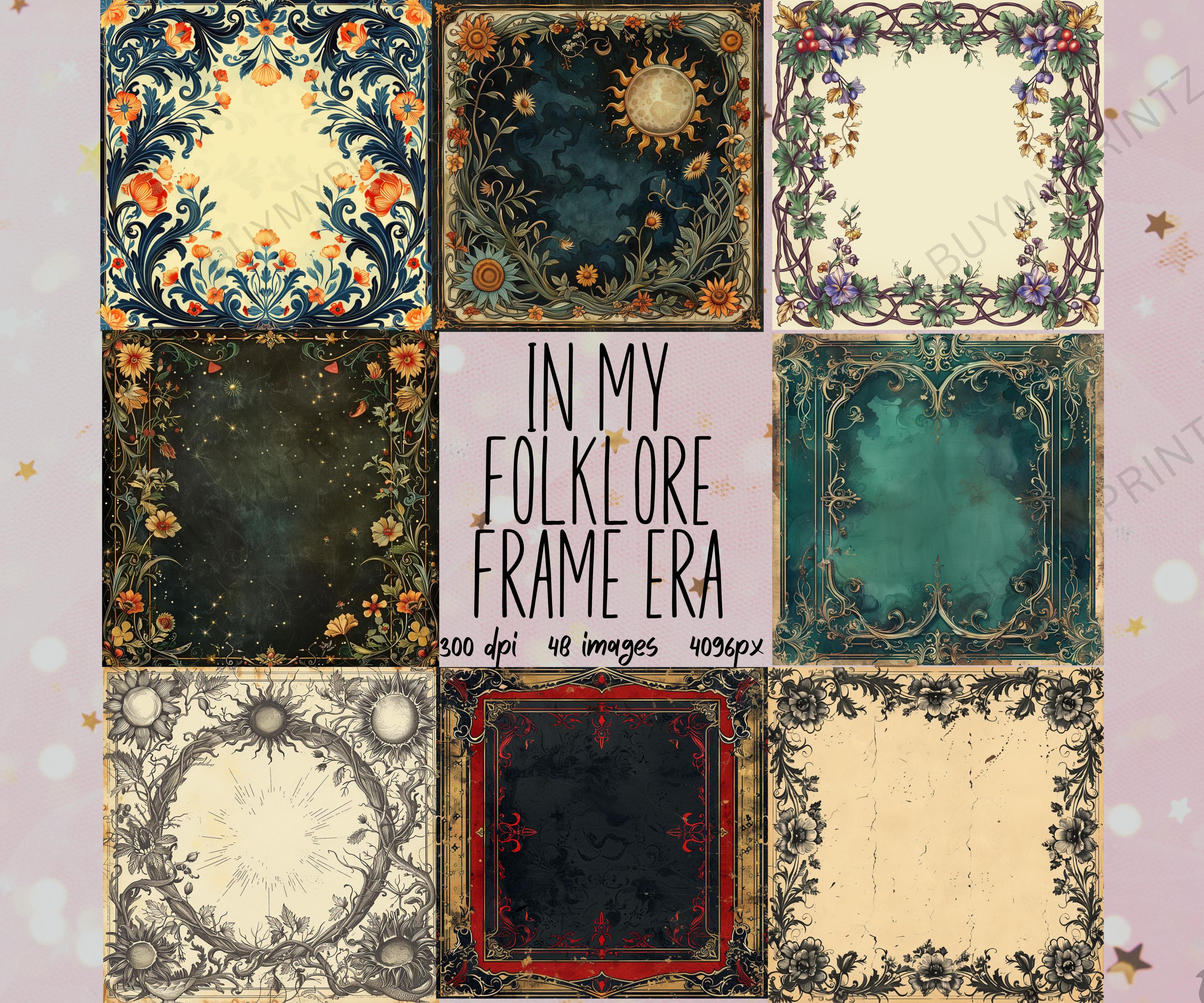 In My Folklore Frame Era Printable Paper, Framed Fantasy Digital ...