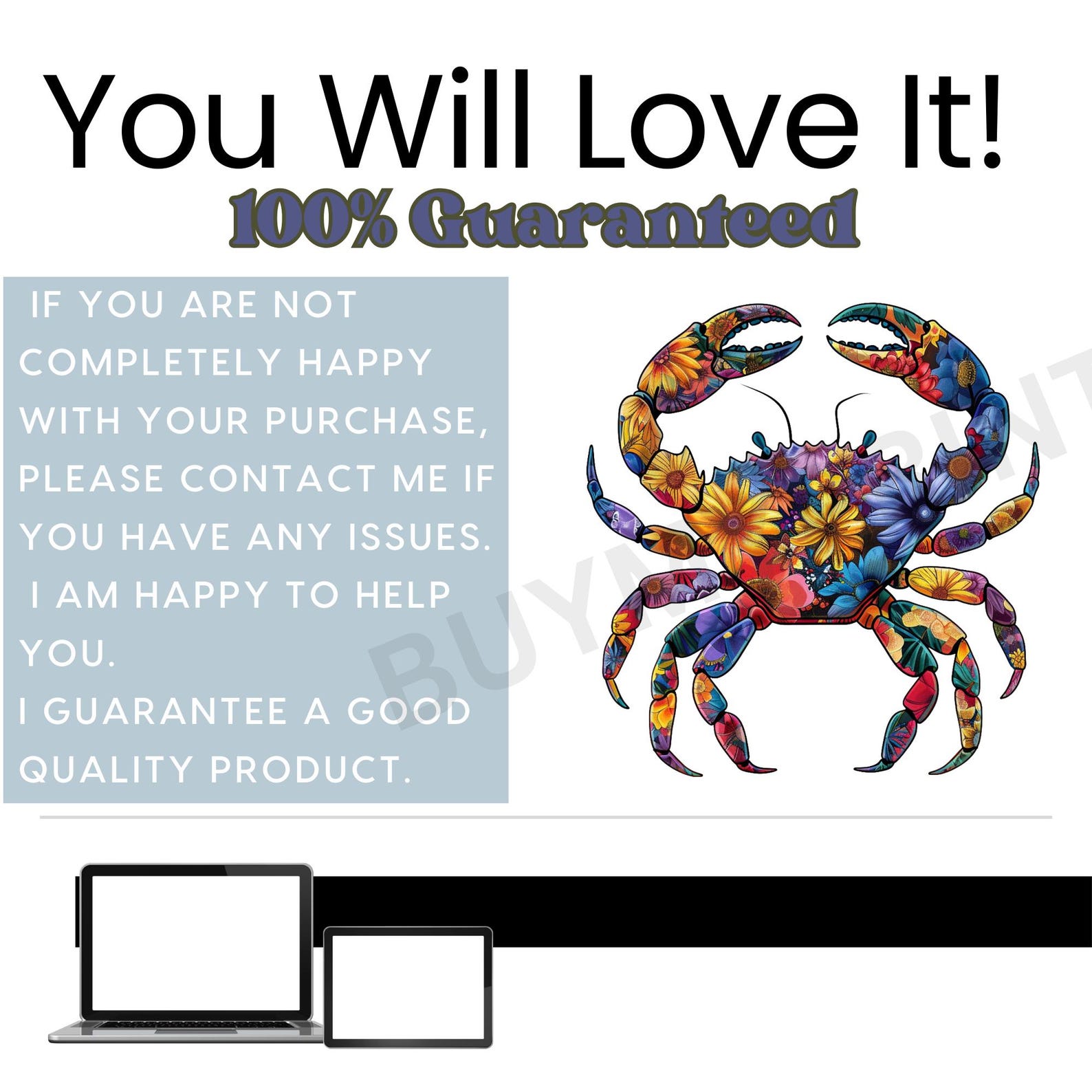 Crab With Floral Pattern on Shell PNG Clipart Boho Floral Crab ...